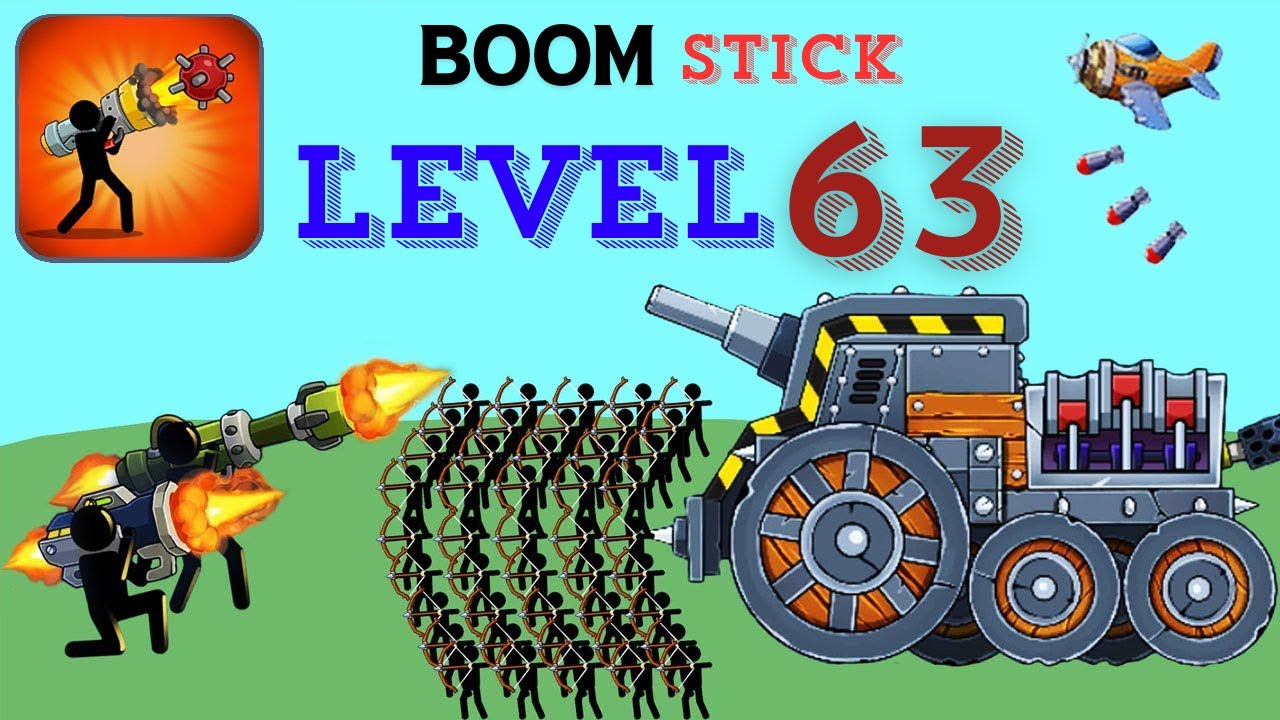 How to completed level 63 in boom stick game || boom stick bazooka ...