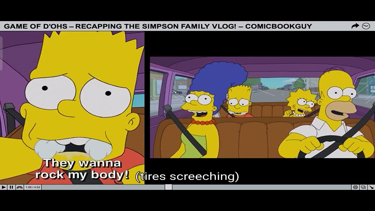 The Simpsons | Bart drugged out during sing along - YouTube