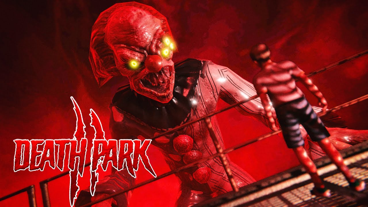 STUCK WITH HORROR CLOWN IN AMUSEMENT PARK ( DEATH PARK ) - YouTube