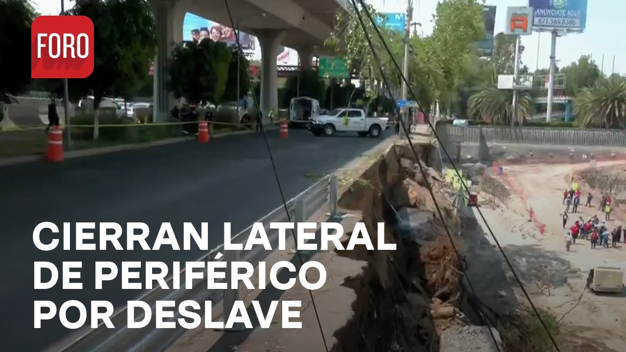 Periférico Norte: Cierran lateral por deslave en una obra hacia ...