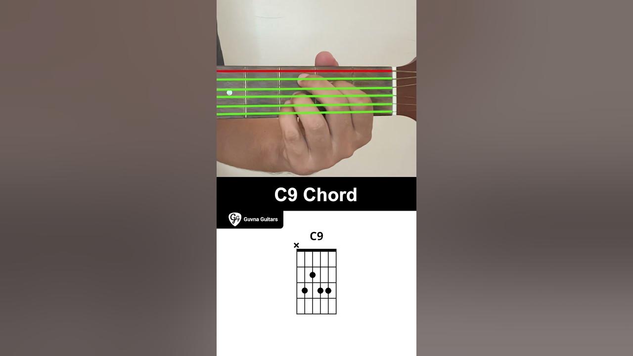 How To Play The C9 Chord On Guitar - Guvna Guitars. - YouTube