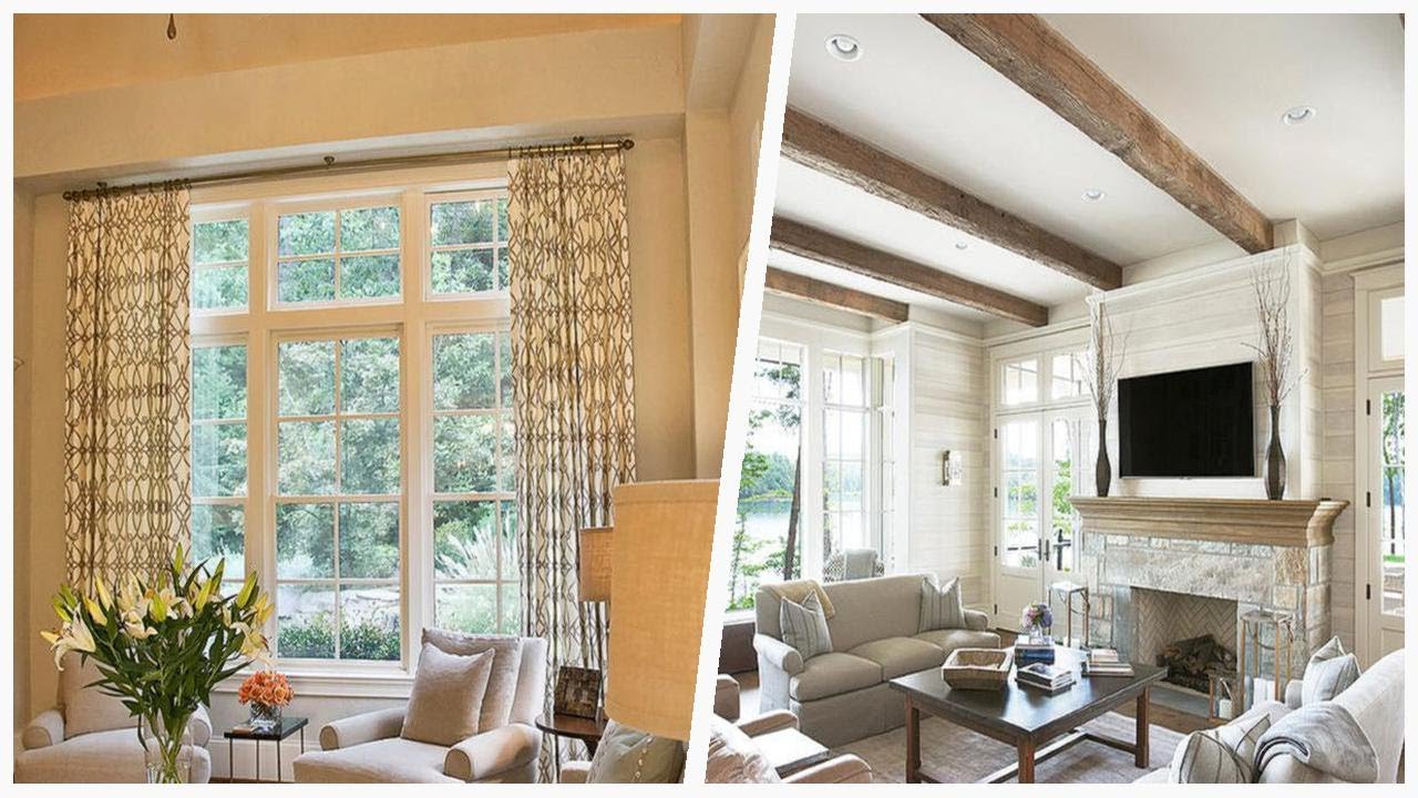 75 Brown Living Room With A Stone Fireplace Design Ideas You'll Love 🔴 ...