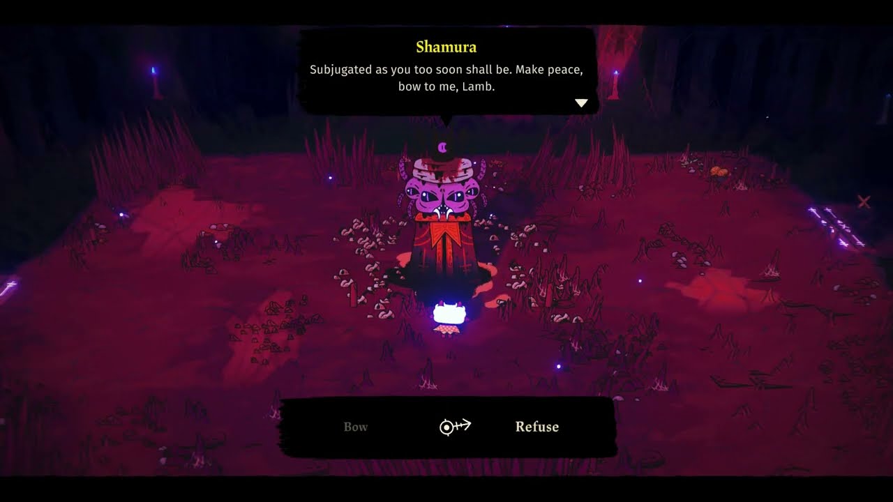 refuse to bow to Shamura - Cult of the lamb - YouTube