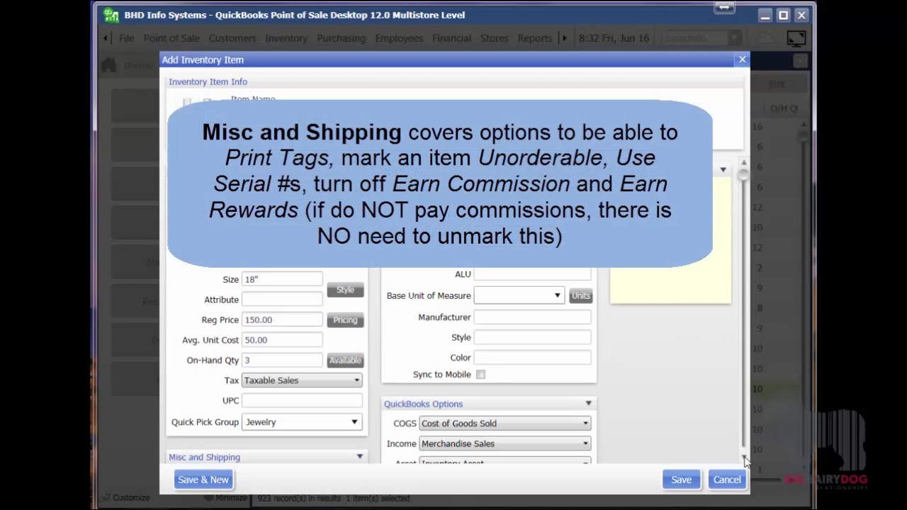 QB POS Adding Items - YouTube
