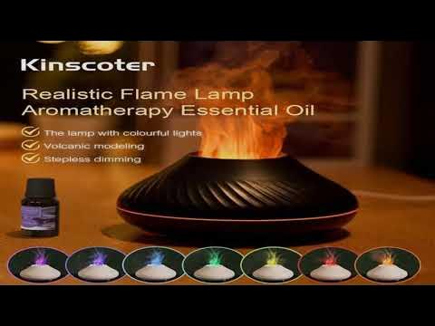 Kinscoter Volcanic Aroma Diffuser Essential Oil Lamp 130ml USB Portable Air Humidifier wit - YouTube