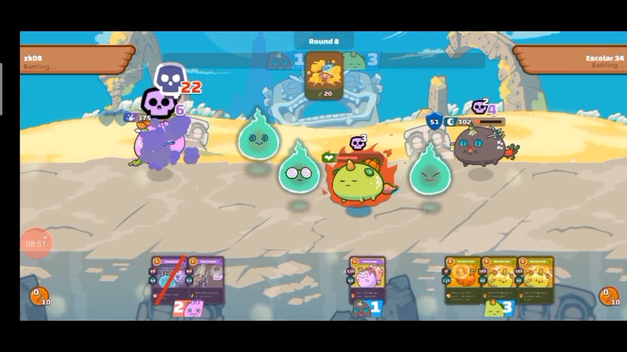 axie axieinfinity scarab毒队暴打双回血鱼 - YouTube