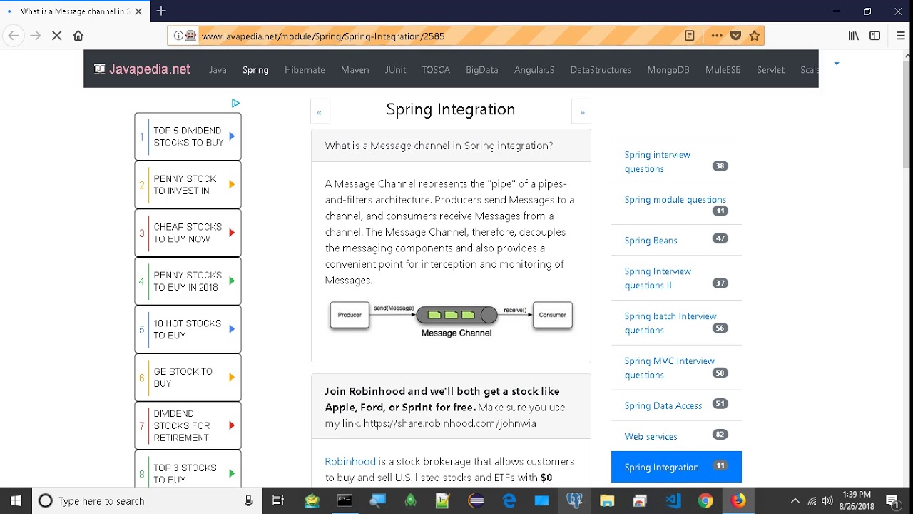 What is a Message channel in Spring integration? | javapedia.net - YouTube