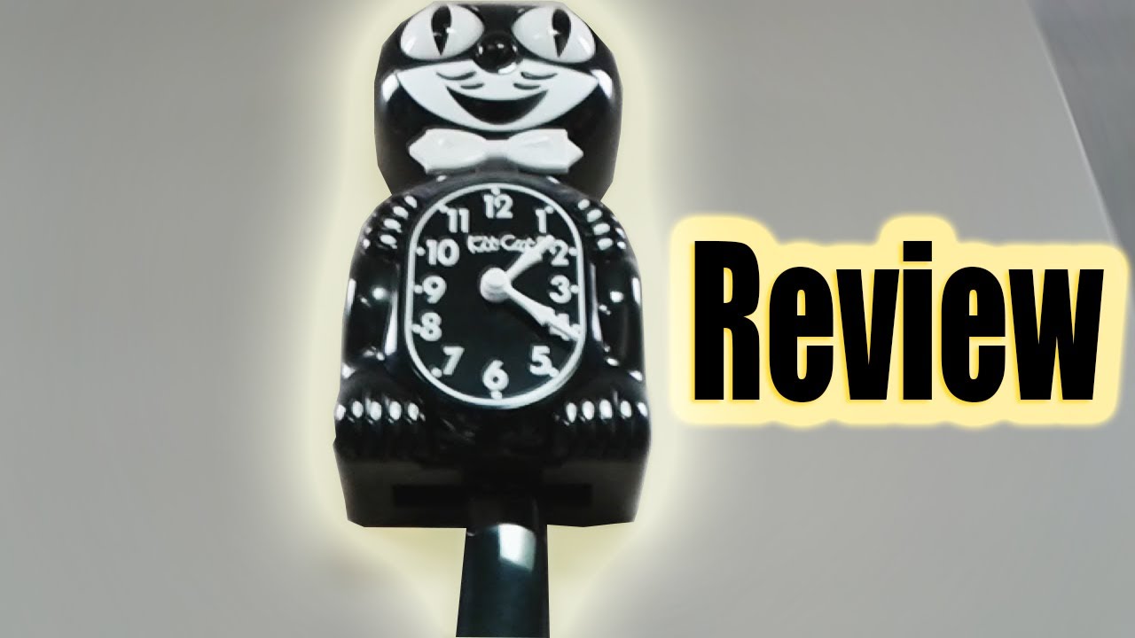 creepy cat clock review, completely random review - YouTube
