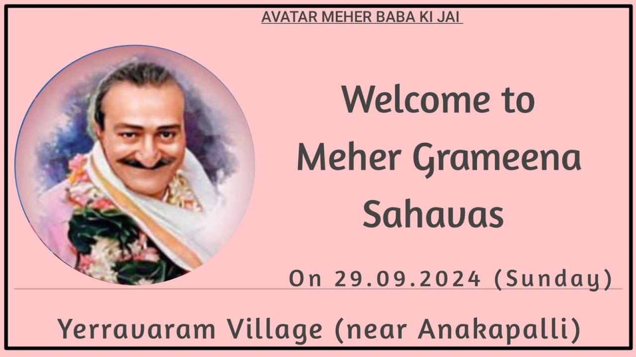 AVATAR MEHER BABA GAJUWAKA CENTRE (MEHER-MANN-MANDIR) ON 29.09.2024 ...