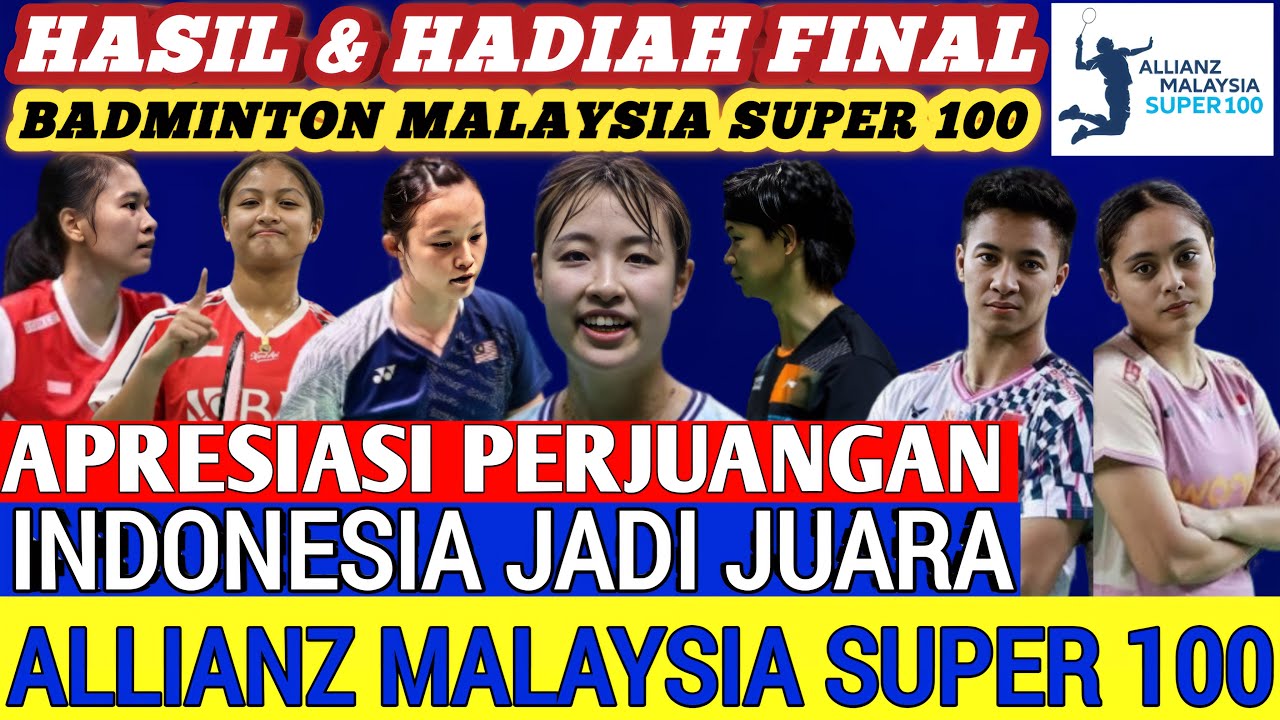 INDONESIA JUARA ‼️ Hasil & Hadiah Final Badminton allianz malaysia 2025 ...