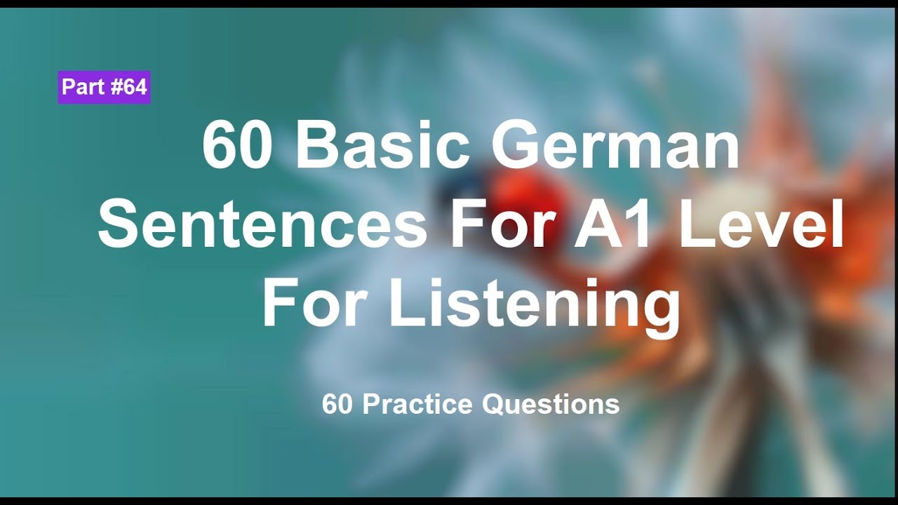 How to listen German Easy Way part 64 | German A1 course online free ...