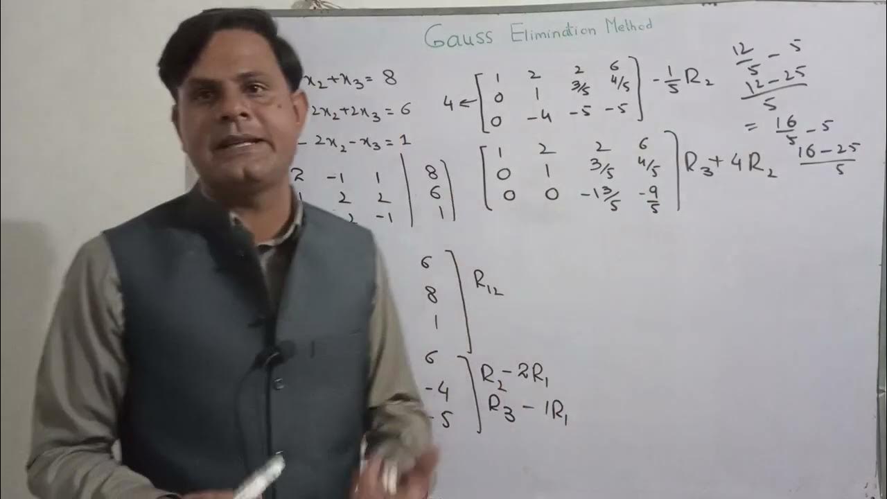 Gauss elimination method || solution of linear equations by Gauss ...