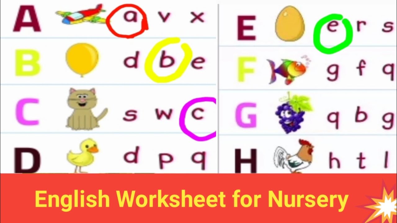 Circle The Correct Capital Letter Worksheets For Kindergarten Alphabet
