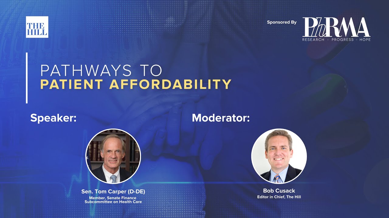 Sen. Tom Carper (D-DE) | Pathways to Patient Affordability - YouTube