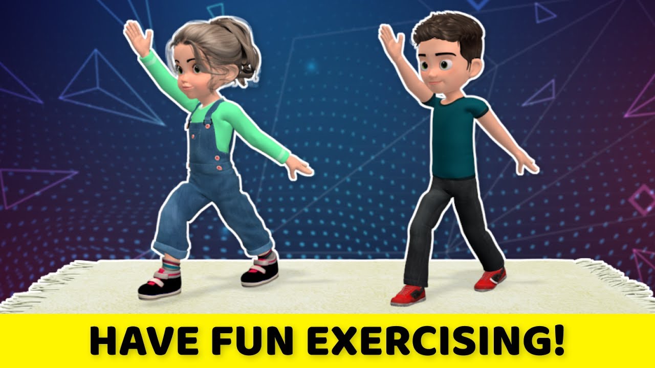 FUN WORKOUT FOR KIDS - EXERCISE AT HOME - YouTube