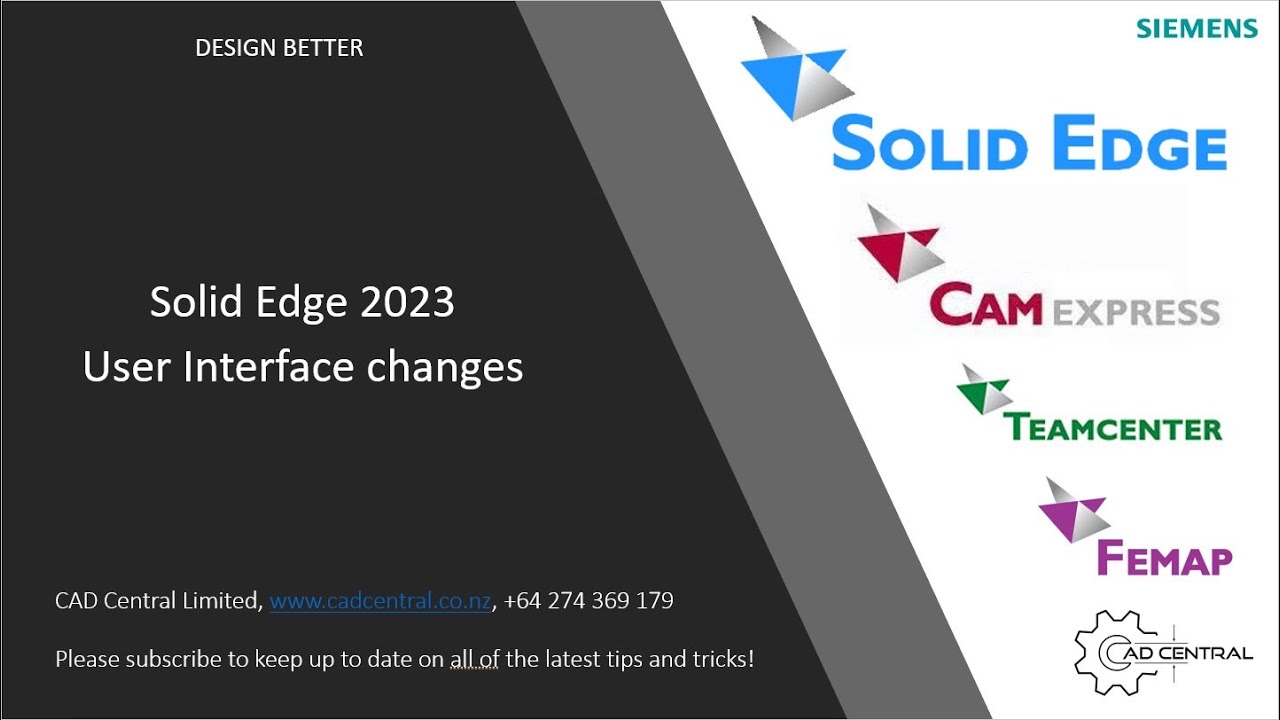 Solid Edge 2023 user interface changes - YouTube