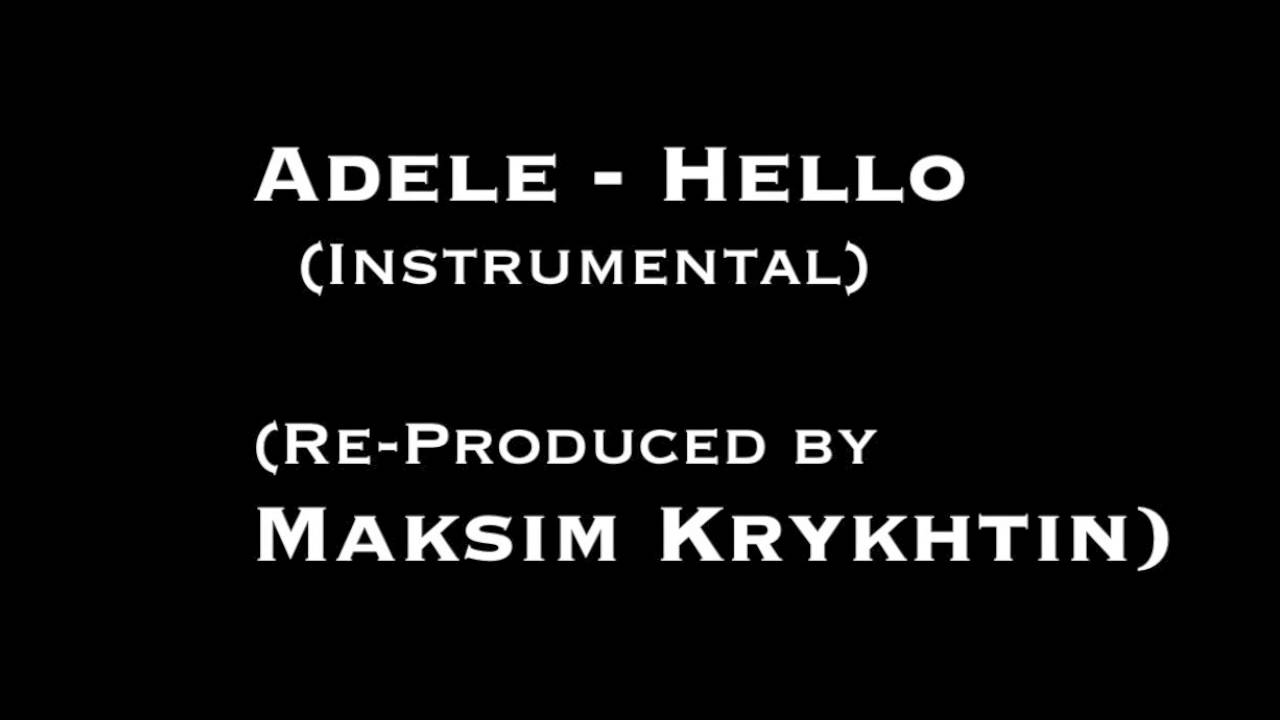 Adele - Hello (High Quality Instrumental) - YouTube