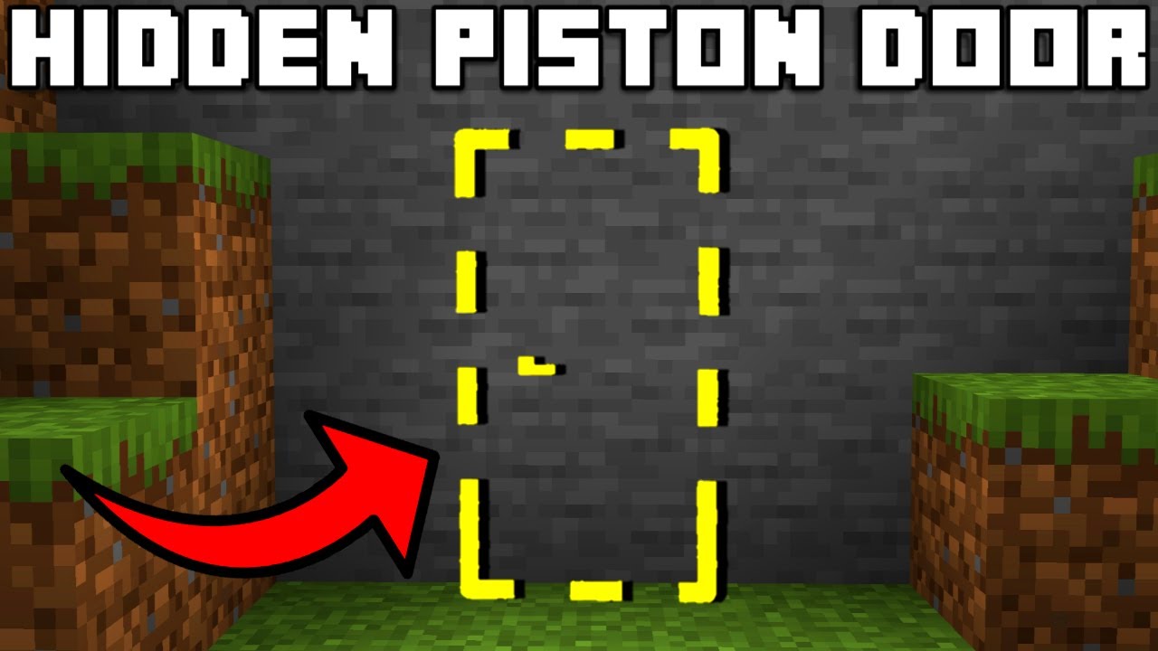 🦅 Minecraft Bedrock 1.19 | EASY HIDDEN PISTON DOOR TUTORIAL! - YouTube