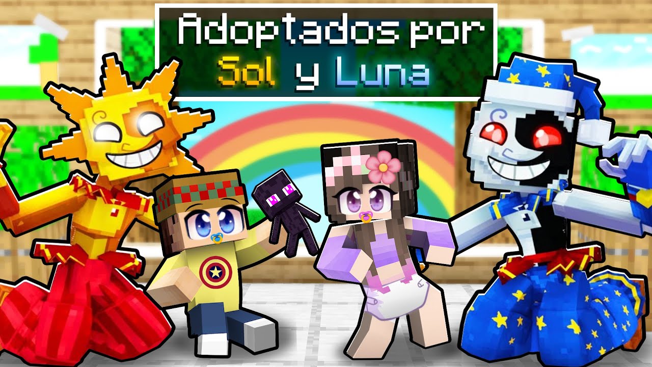 ME ADOPTAN SOL y LUNA en MINECRAFT 🌞🌚 con SILVIOGAMER - YouTube