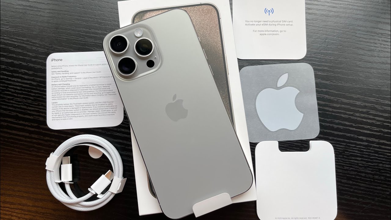 iPhone 15 Pro Max Natural Titanium Unboxing - YouTube