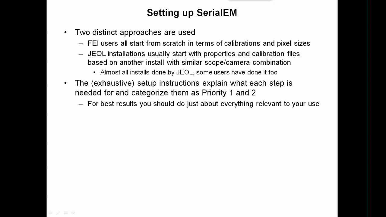 SerialEM Setup and Calibrations Lecture Part 1 - YouTube