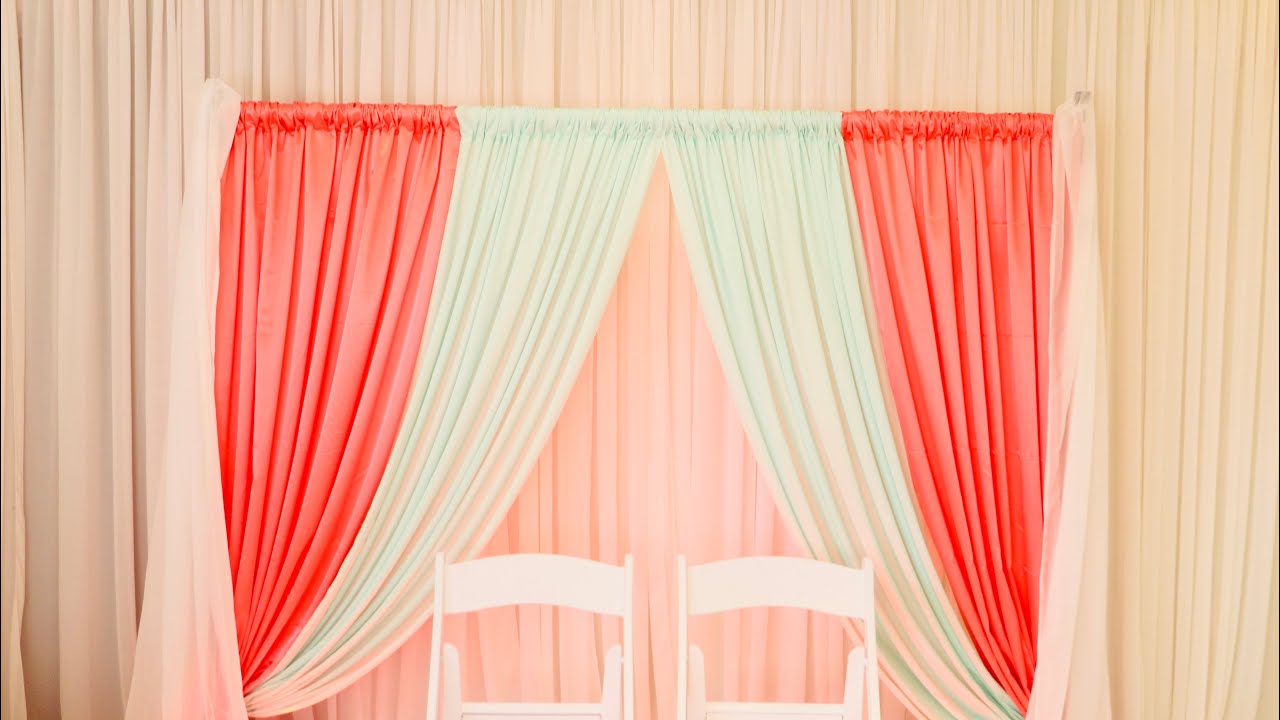 DIY: WEDDING BACKDROP DRAPING | BACKDROP TUTORIAL | STAGE DRAPING SET ...