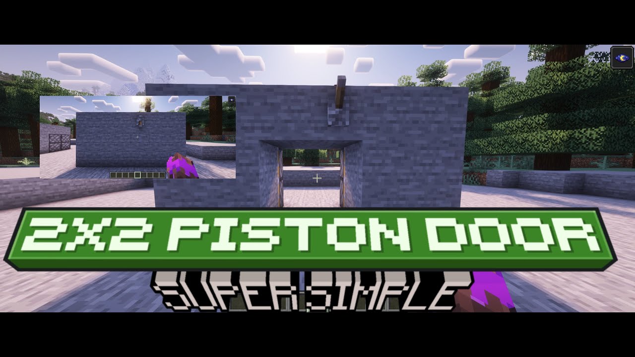 The Easiest Redstone Door Ever! (2x2 Piston Design) - YouTube