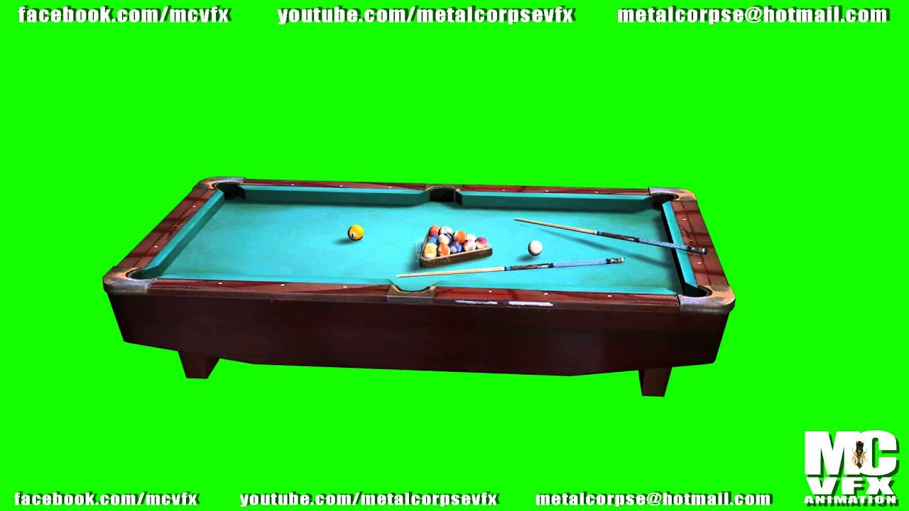 Billiard Table - GreenScreen - METALCORPSE VFX - YouTube