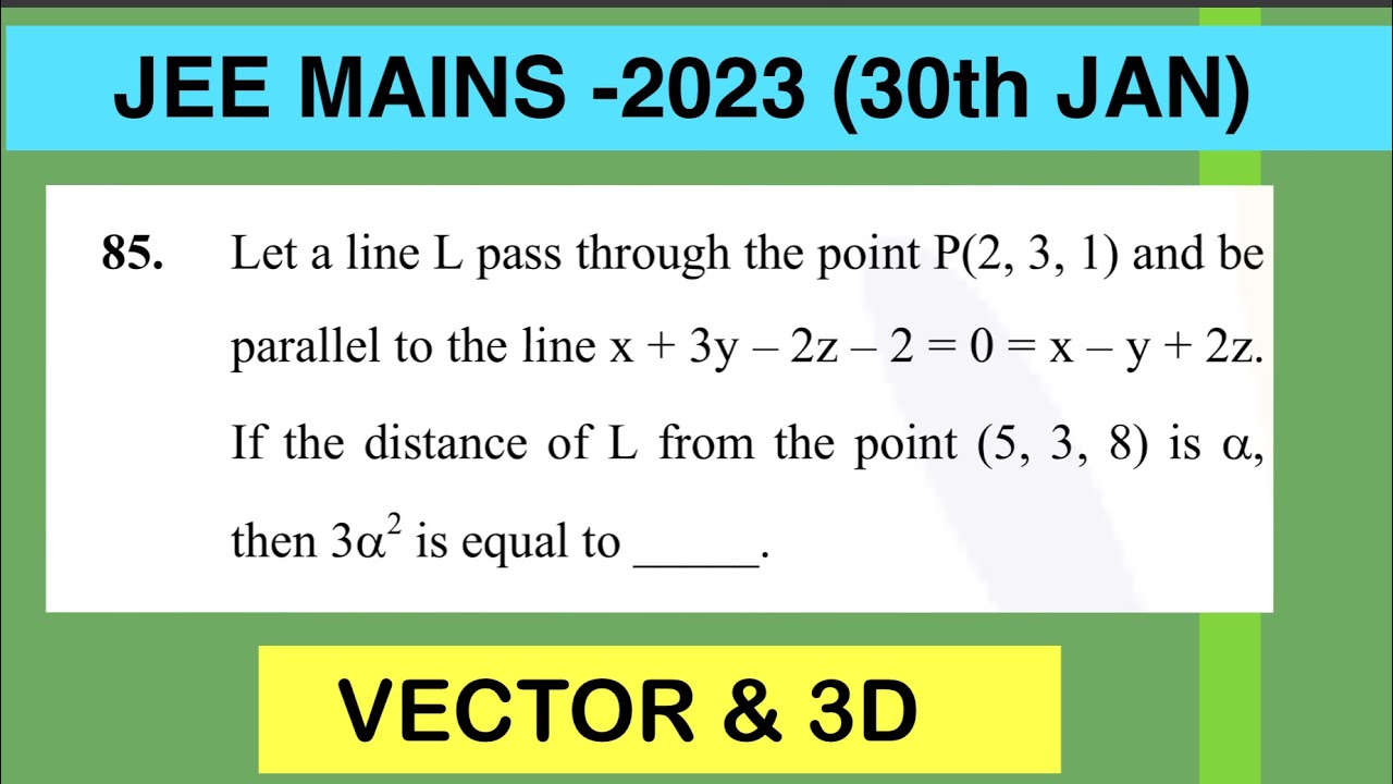 a line L pass through point (2,3,1)& be parallel to line x+3y-2z-2=0=x ...