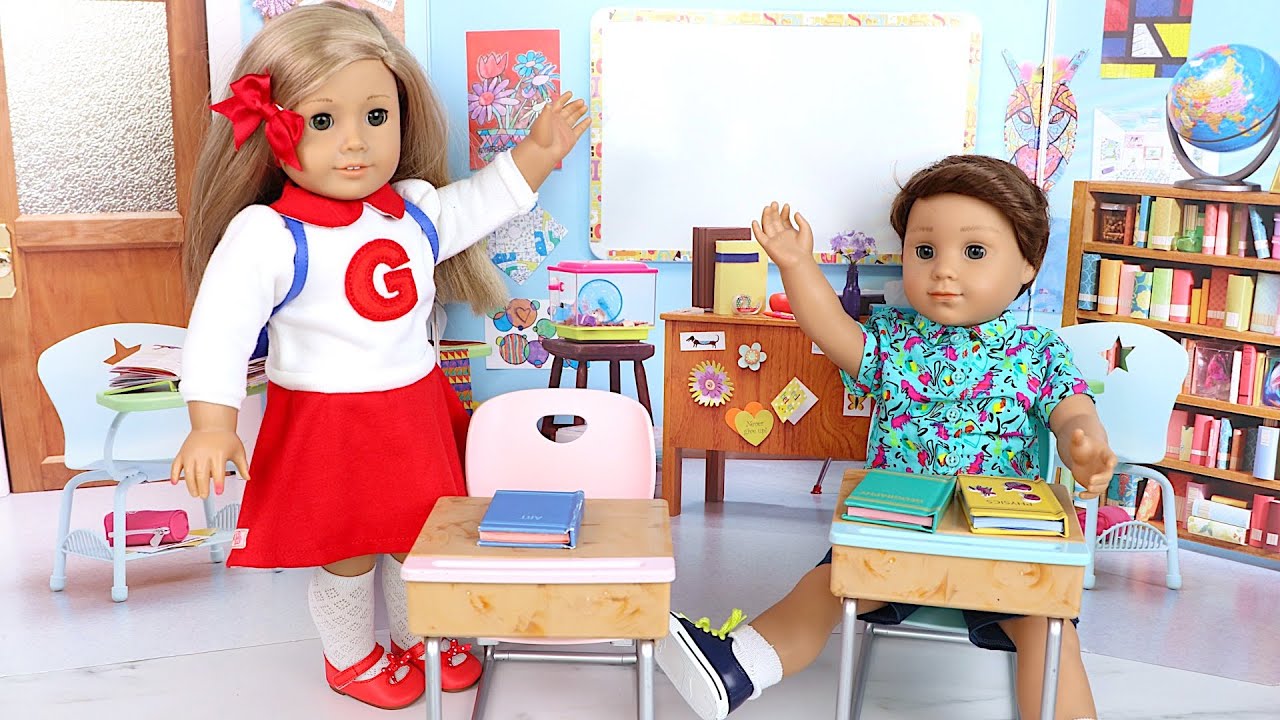 Doll morning routine for school! Play Dolls story for kids - YouTube