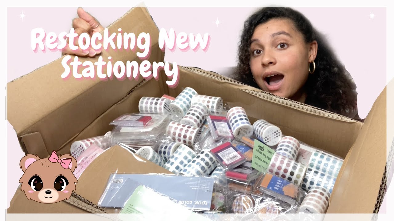 Restocking New Stationery Items | Unboxing/Inventory Haul | Life as a ...
