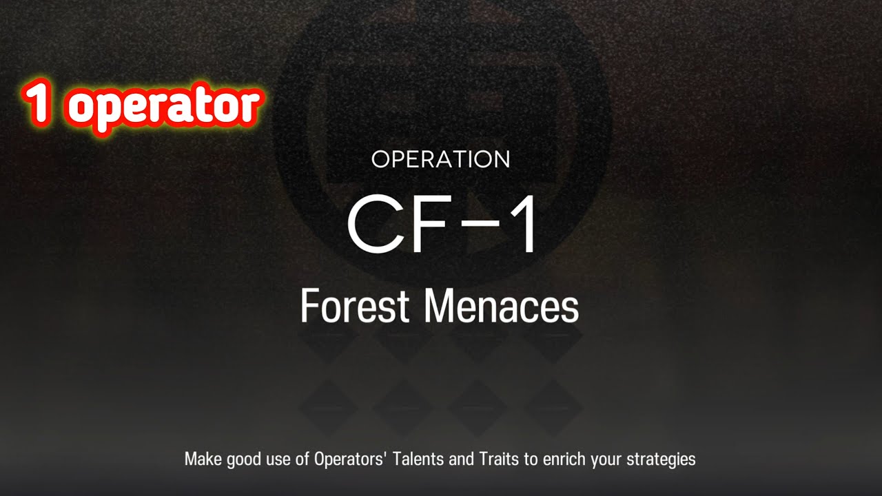 [Arknight] CF-1 | 1 operator : Ling - YouTube