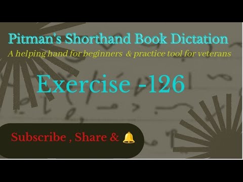 Shorthand Course | Shorthand Dictation | Ex 126 | Pitman Shorthand Book ...