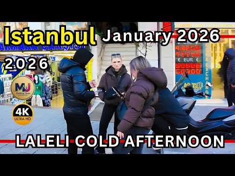 Istanbul Turkey Laleli Winter 2026 | 4K UHD Walking Tour