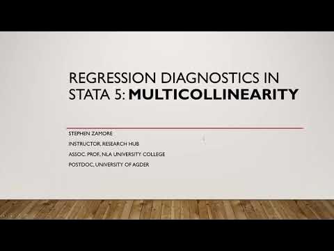 Multicollinearity Check | Regression diagnostics in STATA (7) - YouTube