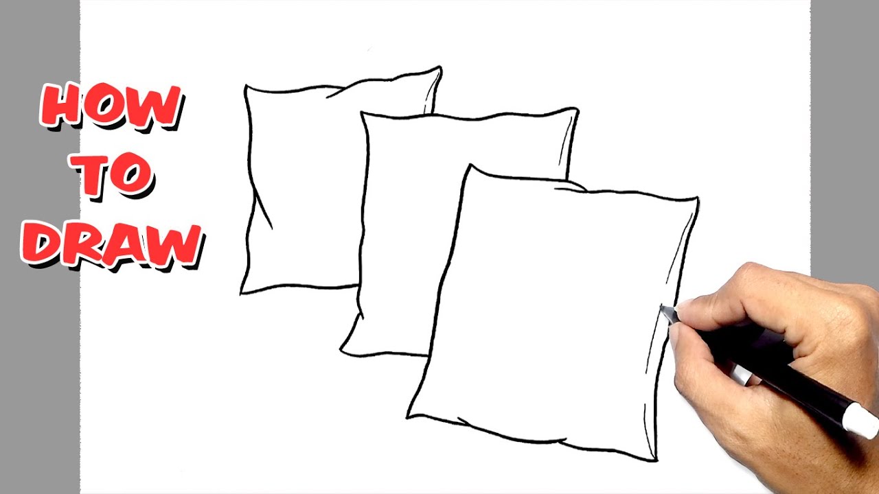 How to Draw Pillow || step by step - YouTube