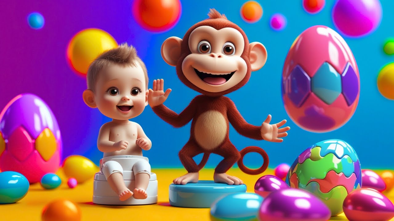Potty Training Song + Move Like a Monkey + Surprise Eggs Top 3 Fun For ...
