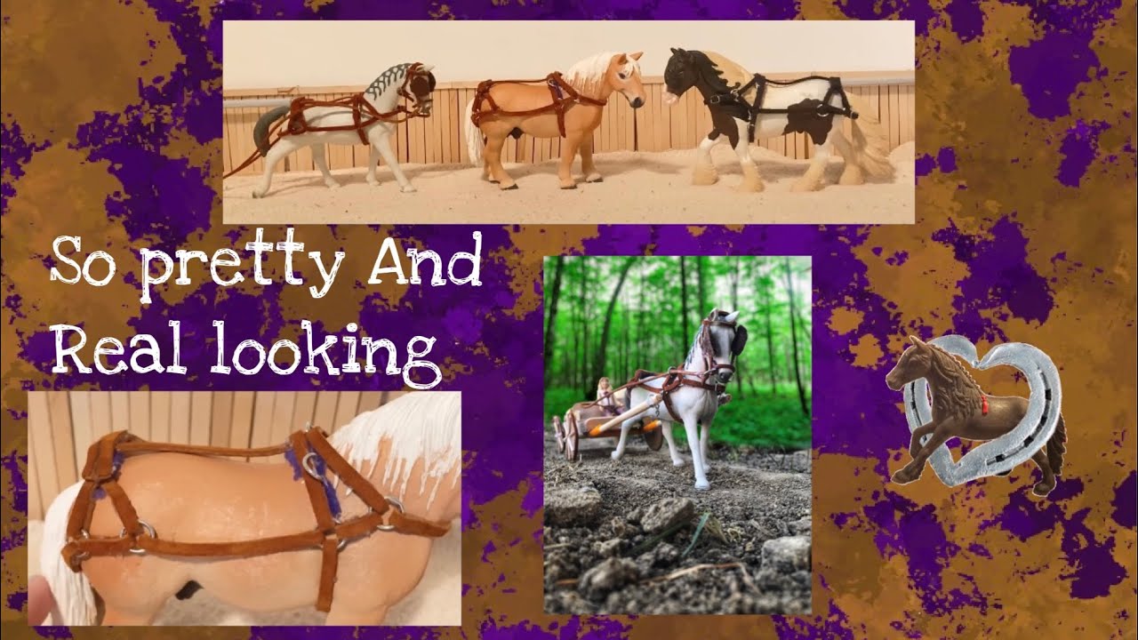 How to make a model horse harness - YouTube