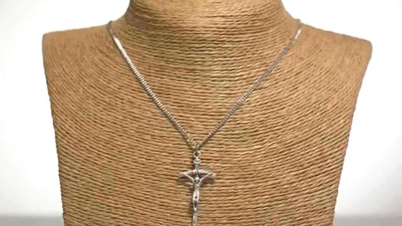 Sterling Silver Papal Crucifix Necklace, 18" chain | The Catholic ...
