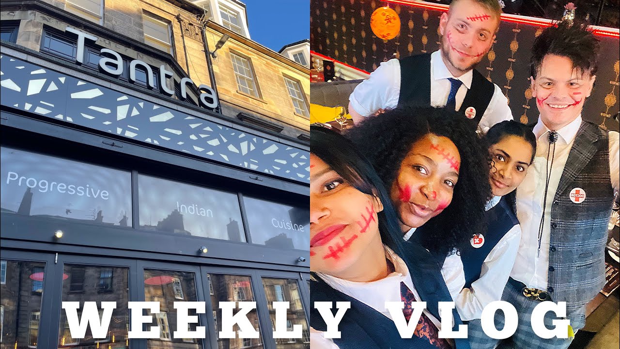 MY FIRST JOB IN THE UK AS A WAITRESS | HALLOWEEN WEEK | HAIR RELAXING ...