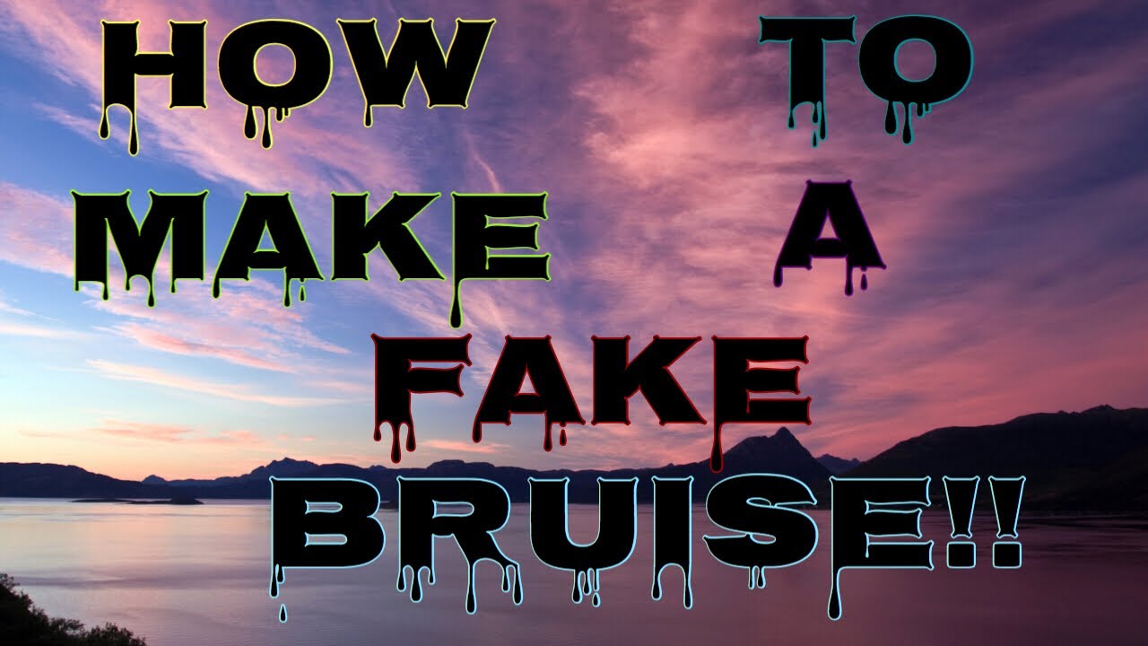 How to make a fake bruise 🙃🤕 - YouTube