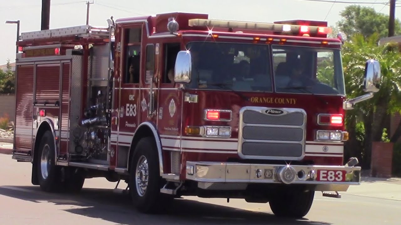 OCFA Engine 83 Responding - YouTube