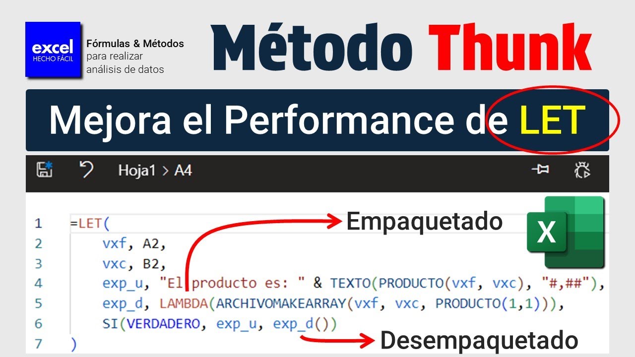 El Método Thunk que mejorará a la Función LET de Excel - YouTube