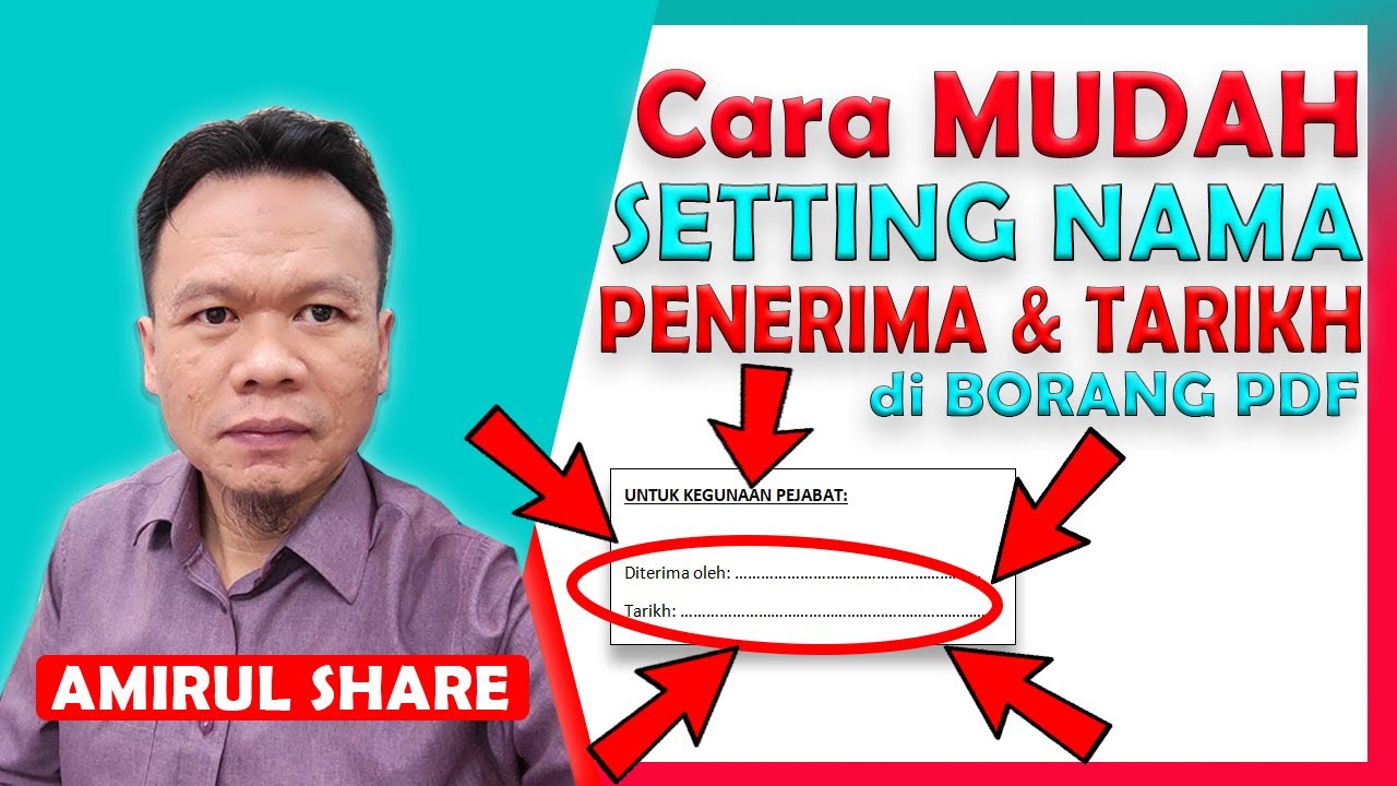 CARA BUAT STAMP 'DITERIMA OLEH' & 'TARIKH' PDF - YouTube