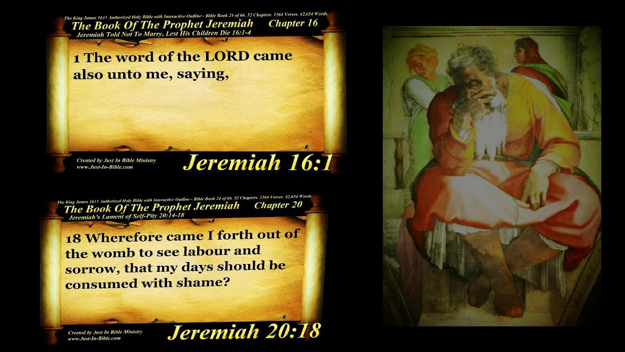 Prophet Jeremiah 16-20 KJV, KJB - Holy Bible Book #24 - HD Audio Text ...