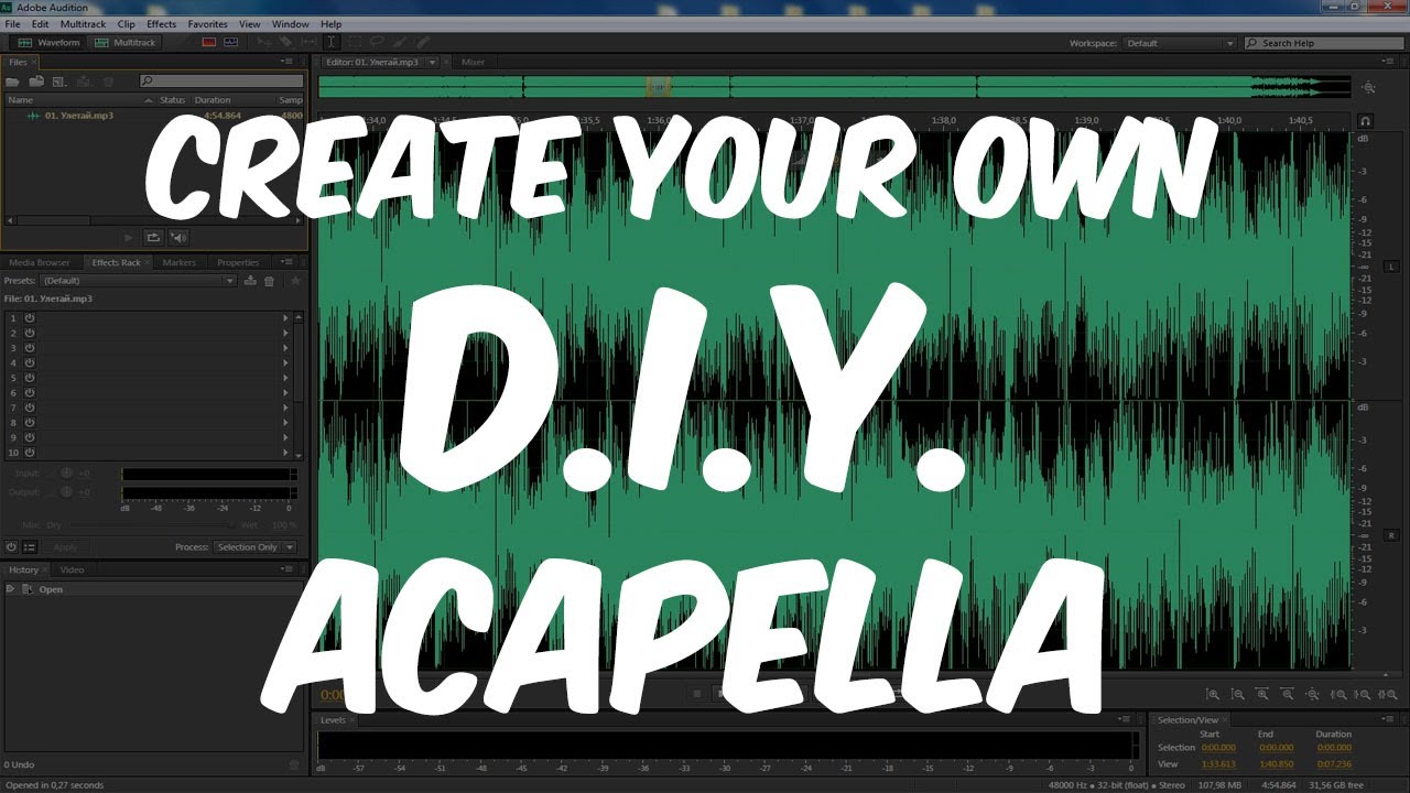 Create Your Own DIY Acapella - Inverse Phase Method - YouTube