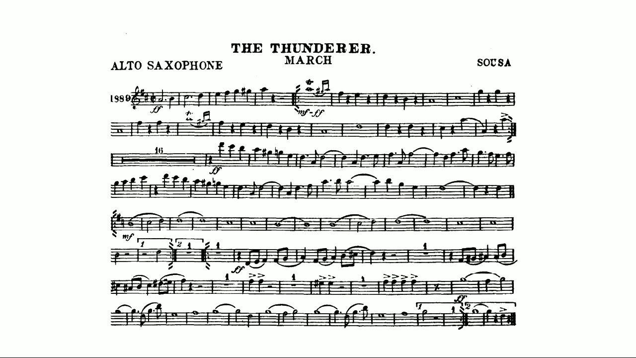 The Thunderer March: : John Philip Sousa - Alto Saxophone - YouTube