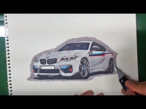 BMW M2 자동차 그리기 / BMW M2 Speed Drawing - YouTube