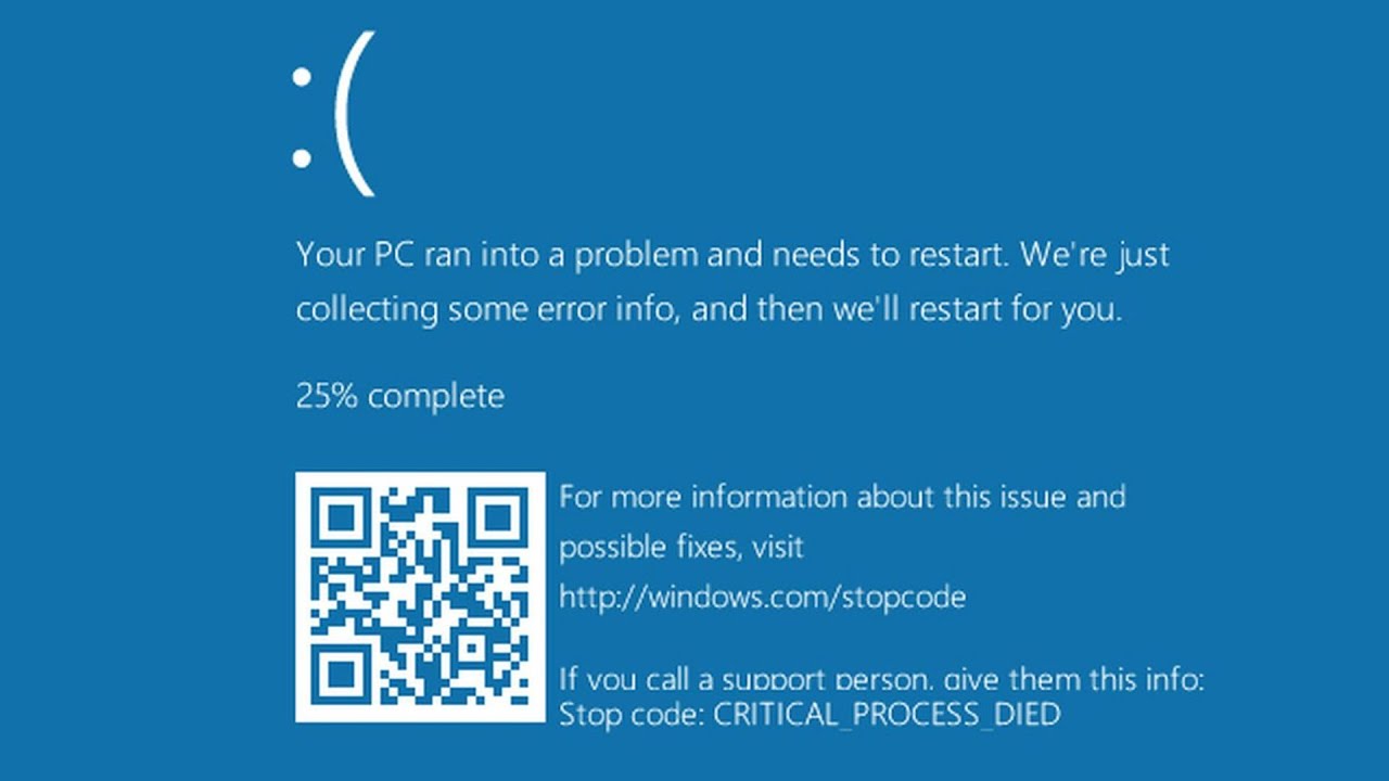 100% Fixed Windows 10/11 Critical Process Died [7 Ways] Blue Screen of ...