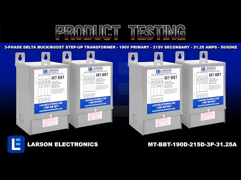 3-Phase Delta Buck/Boost Step-Up Transformer - 190V Primary - 215V Secondary - 31.25 Amps - 50/60Hz